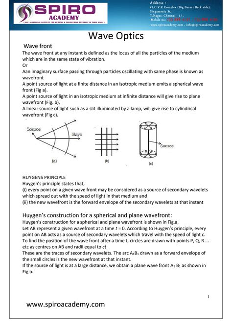 Solution Wave Optics Waves Optics Physics Lessons Principles Light Sound Reflection Refraction