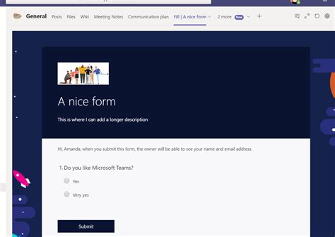 Getting Started With Microsoft Forms In Microsoft Teams Amanda Sterner