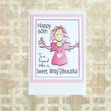 Female Friend 60th Birthday Card Etsy