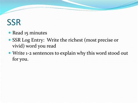 PPT SSR PowerPoint Presentation Free Download ID 2340576