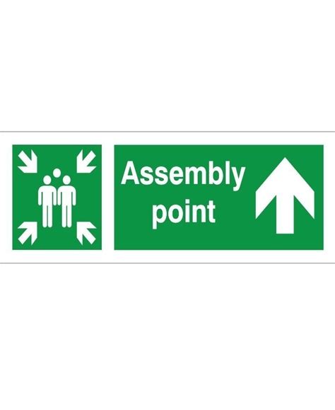 Assembly Point Arrow Up Sign