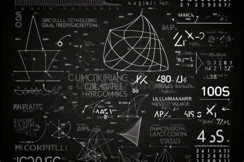 Mathematical Formulas And Calculations Beautiful Illustration Picture Stock Illustration