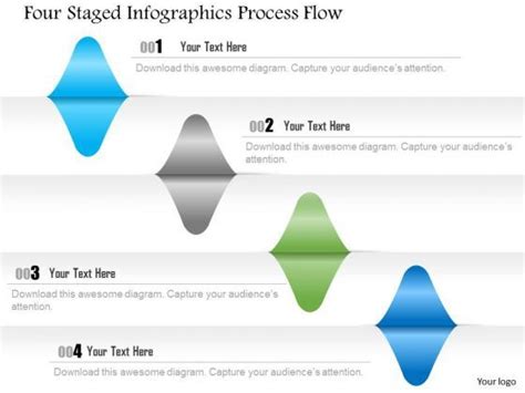 Busines Diagram Four Staged Infographics Process Flow Presentation Template