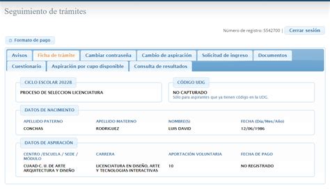 Seguimiento de trámites UDG