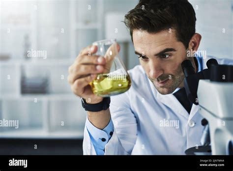 Now To Test My Theory A Scientist Conducting An Experiment In A Lab