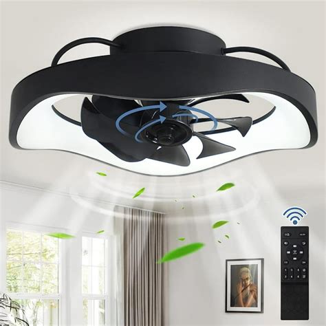 Depuley Modern Low Profile Ceiling Fan With Light And Remote Flush
