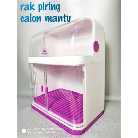 Jual RAK PIRING TUTUP MIKA ANTI BACTERIAL TERTUTUP HIGIENIS LEMARI PIRING GELAS SENDOK DEBU RAK