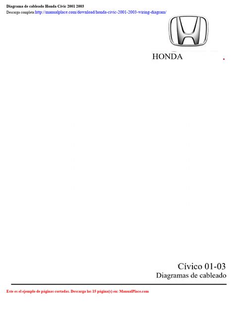 Diagrama De Cableado Honda Civic 01 03 Pdf