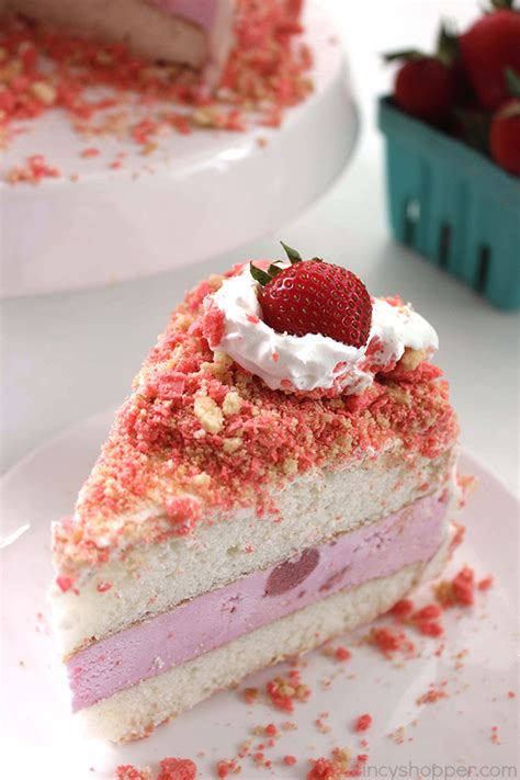 Strawberry Crunch Bar Ice Cream Cake Cincyshopper