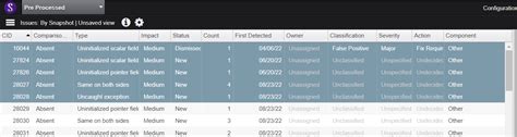 Coverity Connect Shows Unusual “highlights” When Triaging Multiple