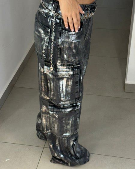 Calça Cargo Metalizada Gring Ohana Store Divinópolis