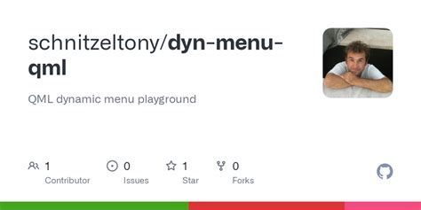 GitHub Schnitzeltony Dyn Menu Qml QML Dynamic Menu Playground
