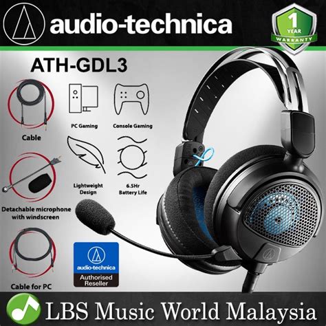 Audio Technica Ath Gdl3 Open Back Over Ear Gaming Headset Headphone