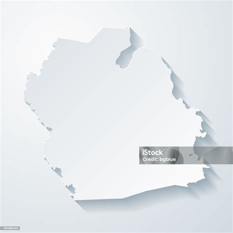켄터키주 뮬렌버그 카운티 빈 배경에 종이 자르기 효과가 있는 지도 0명에 대한 스톡 벡터 아트 및 기타 이미지 0명 3차원 형태 공란 Istock