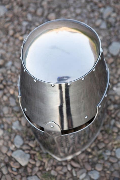 Medieval Crusader Helmet Bucket Helmet Etsy