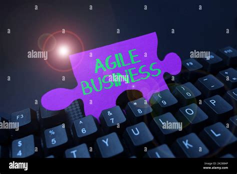 Texto De Escritura A Mano Agile Business Enfoque Empresarial La