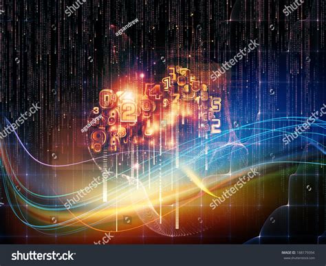 Light Logic Series Background Design Numbers Stock Illustration