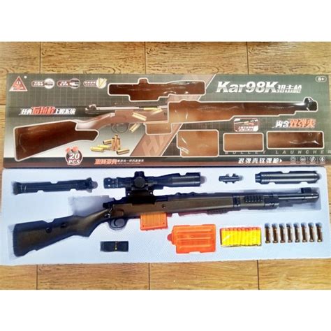 Jual {mainanstore} Nerf Gun Karabiner Kar98k Spring Shell Eject Sniper Ww2 Bolt Action