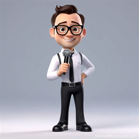 A 3d Pixar Cartoon Character That Looks Like Simon Sinek And Has A