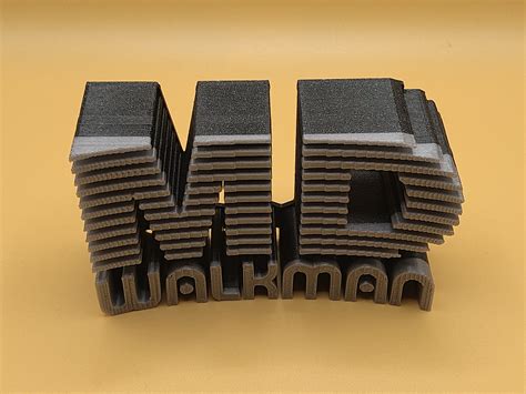 Minidisc Walkman 3d Logo Da 3d Print Scarica Il Modello Stl