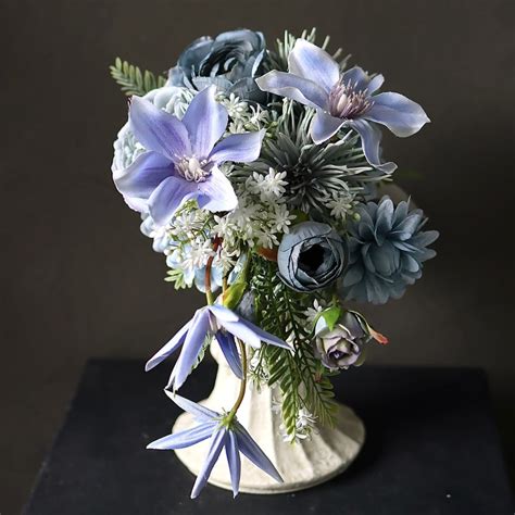 Silkflower 빈티지 캐스케이드 부케 Bouquetbouquet