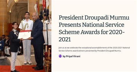President Droupadi Murmu Presents National Service Scheme Awards For