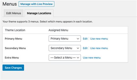 Assign Menu To Location My Winning Agent