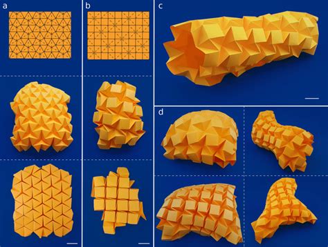Origami Tessellations A And B Triangular Ron Resch And Square