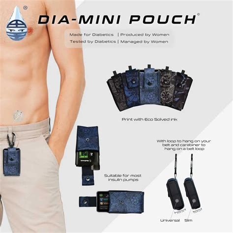 Dia Mini Pouch Compact Case For Insulin Pump Kaio Dia