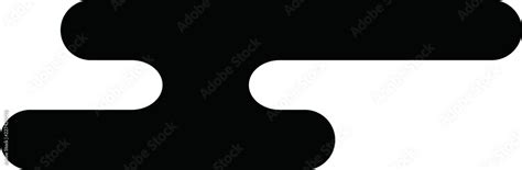 Japanese Style Deformed Cloud Silhouette Stock Vector Adobe Stock