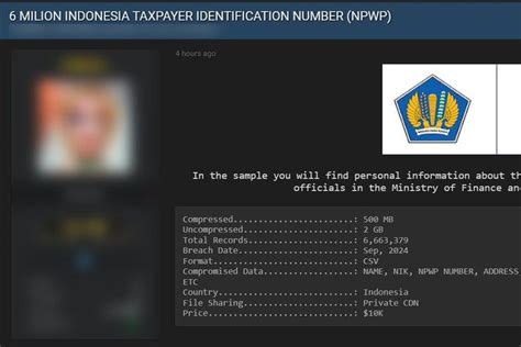 Kebocoran Data Npwp Di Indonesia Penyebab Dan Dampaknya Ok Oce News