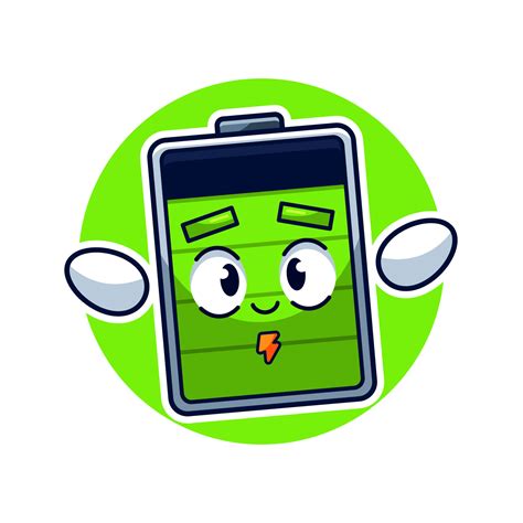 Cute Battery Cartoon Vector Illustration 9514420 Vector Art At Vecteezy