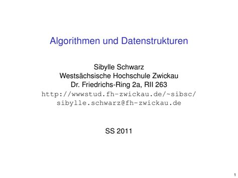 Algorithmen Und Datenstrukturen