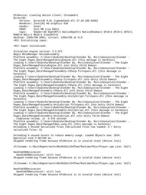 Output Log Pdf Unity Game Engine Desktop Computer