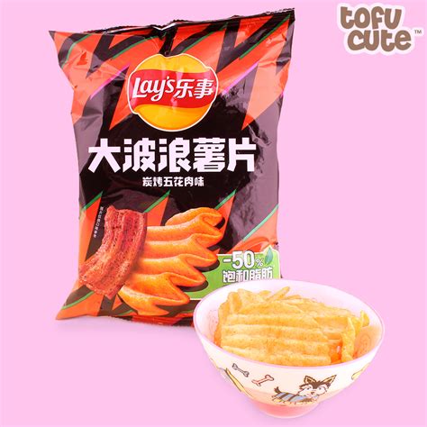 Buy Lays Big Wave Potato Chips Grilled Pork At Tofu Cute