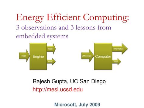 Ppt Energy Efficient Computing 3 Observations And 3 Lessons From Embedded Systems Powerpoint