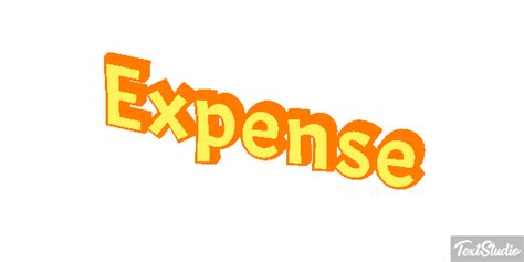 Expense Word Animated  Logo Designs