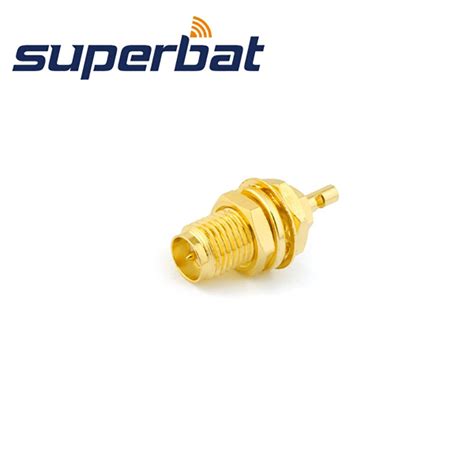 Superbat 10 Uds Conector De Rp Sma Jack Hembra De Soldadura Pin Macho