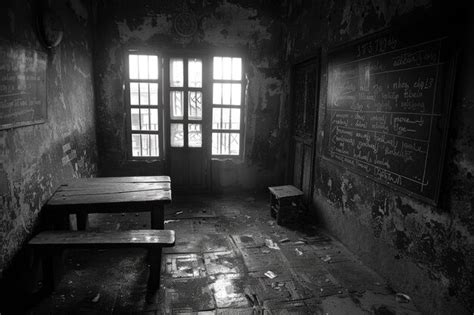 Abandoned And Rundown Empty Class Professional Photography Premium Ai