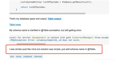 Caused By Orgpostgresqlutilpsqlexception Error Column Xxxxxx