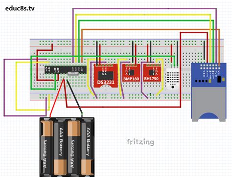 Arduino Project Advanced Datalogger With ATMEGA BMP DHT BH And Sd Card Educ S