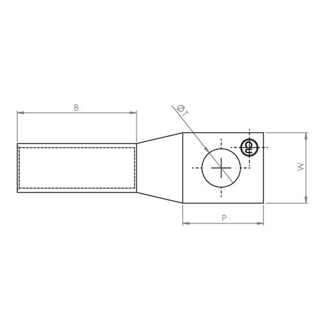 Copper Compression Connector 1 Hole Long Barrel 350 Kcmil Cu Conectores