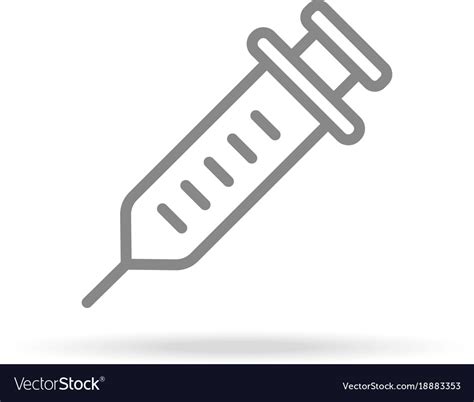 Vaccination Icon In Trendy Thin Line Style Vector Image