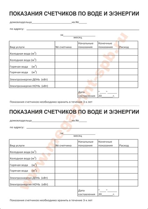 Как заполнить показания счетчиков на электроэнергию образец