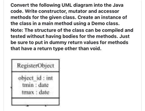 Solved Convert The Following Uml Diagram Into The Java Code Chegg