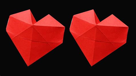 Heart Origami Paper Easy Diy D Origami Valentine Heart Youtube