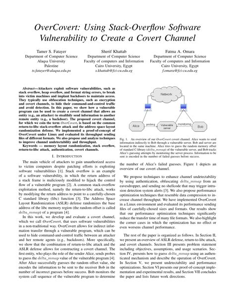 Pdf Overcovert Using Stack Overflow Software Vulnerability To Create