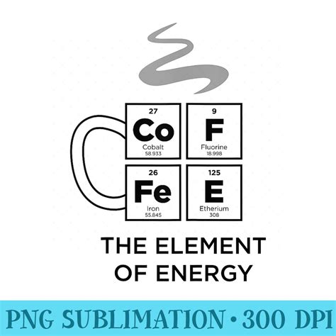 Coffee Element Of Energy Funny Periodic Table Of Elements Inspire Uplift