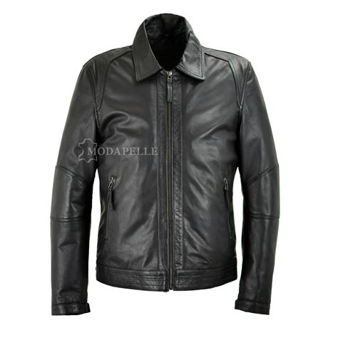 Leather Jacket Classic Black New Modapelle
