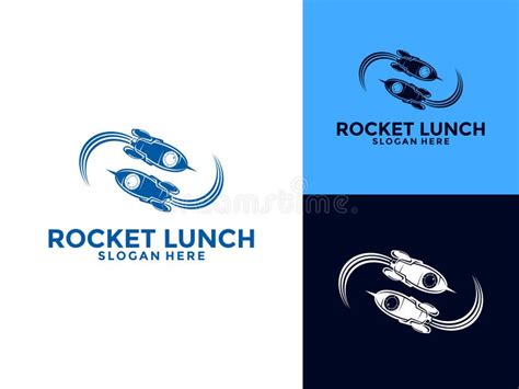 Rocket Launch Vector Logo Design Simple Flying Modern Rocket Logo Illustration Stock